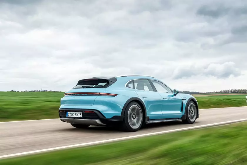 2021-2022 Porsche Taycan Cross Turismo Driving Back View