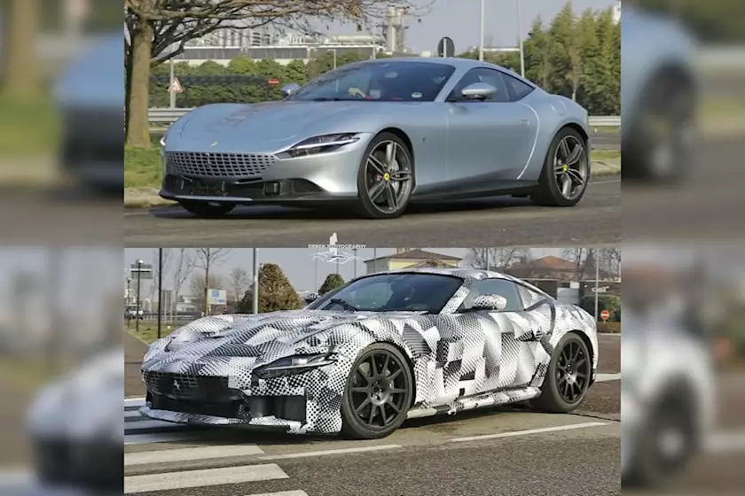 SPIED: Ferrari prova la Roma con un motore V12 3466_1