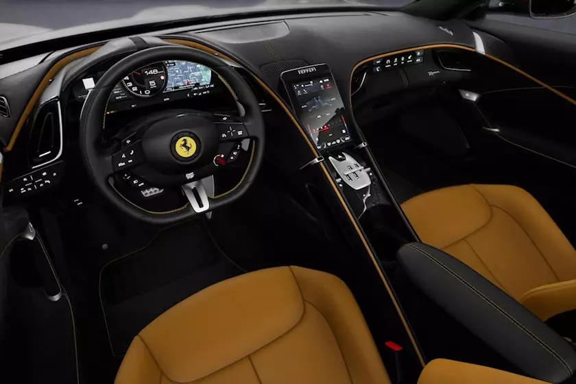 2021-2022 Ferrari Roma Roma Kokpit Kuning