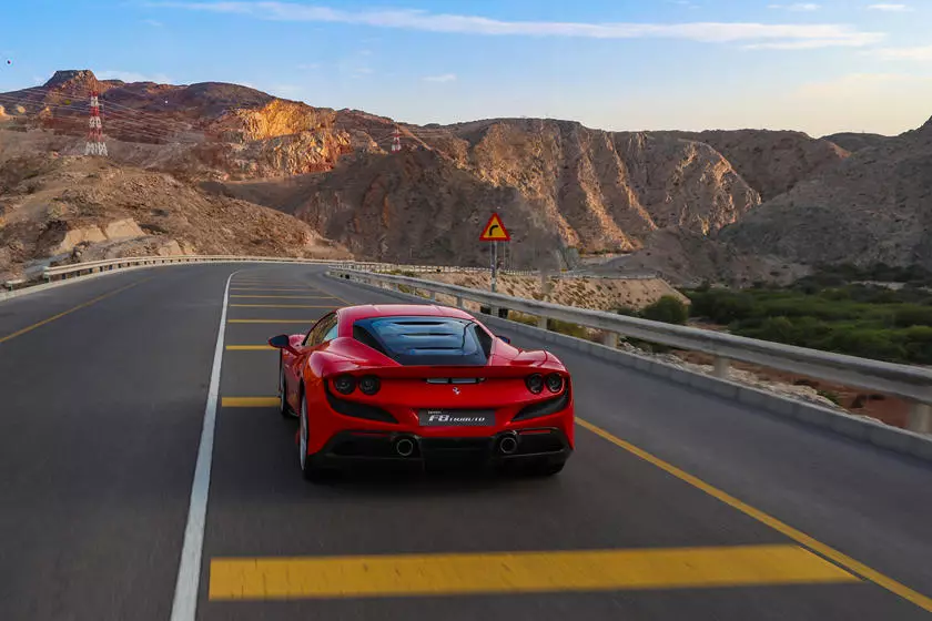 2020-2021 Ferrari F8 Tributo Rear View Driving