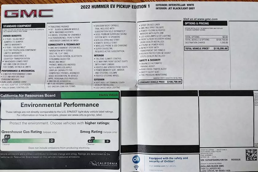 Aquesta primera edició GMC Hummer EV es vendrà per diners ximples 353899_13