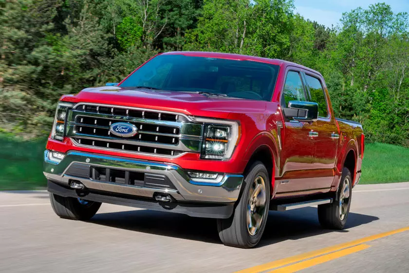 2021 Ford F-150 Driving Front Angle