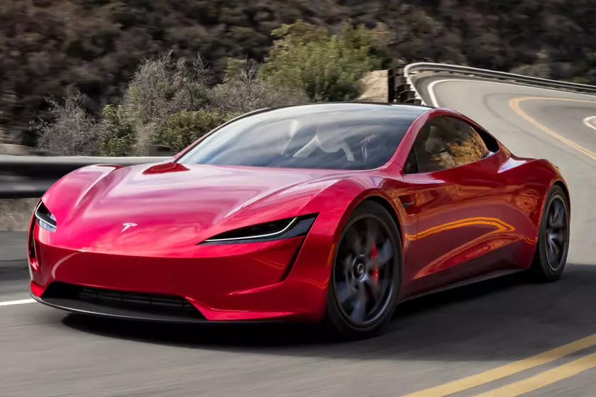 2020 Tesla Roadster Front View Driving