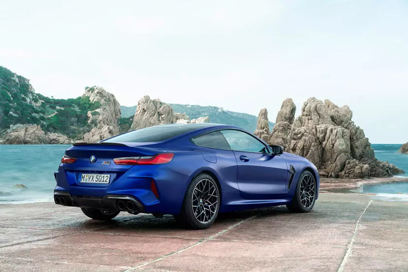 2020 BMW M8 Coupe Rear Angle View