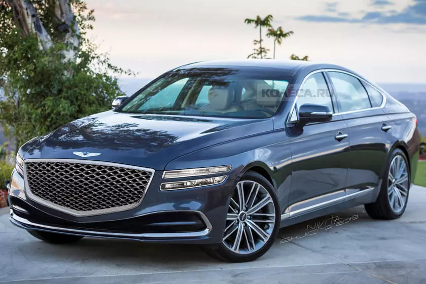 2020 ခုနှစ် Genesis G80 သည် Lexus မှ စတိုင်လ်အကြံဉာဏ်များကို ခိုးယူနေပါသည်။ 37230_1