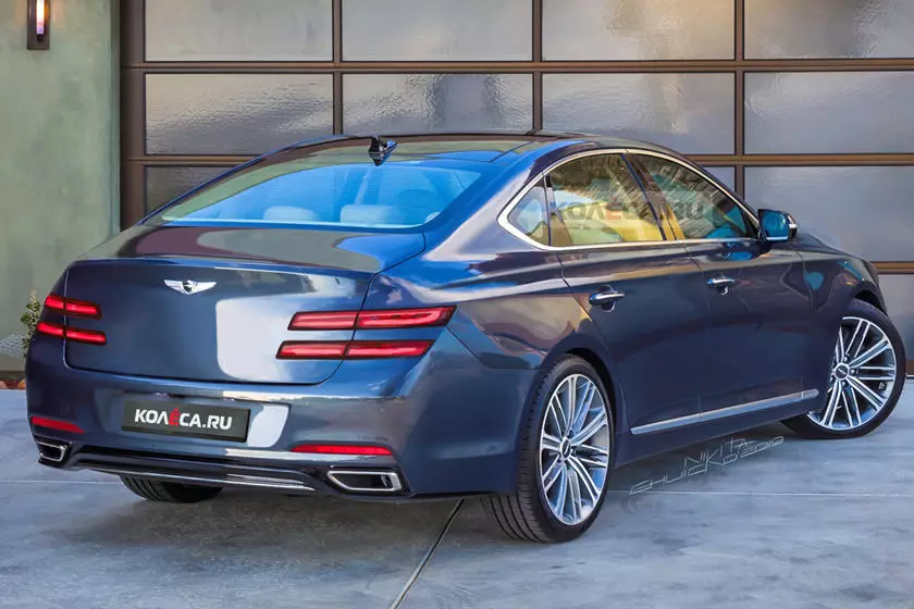 2020 ခုနှစ် Genesis G80 သည် Lexus မှ စတိုင်လ်အကြံဉာဏ်များကို ခိုးယူနေပါသည်။ 37230_2