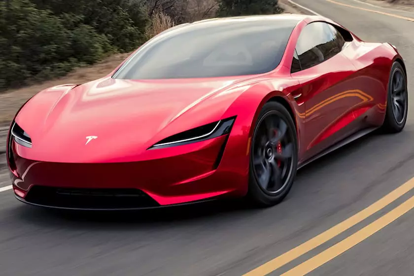 2023 การขับขี่แบบ Front View ของ Tesla Roadster