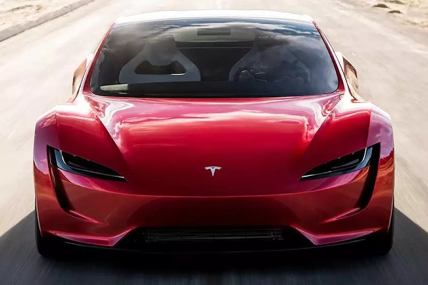 2023 Tesla Roadster Front View රිය පැදවීම