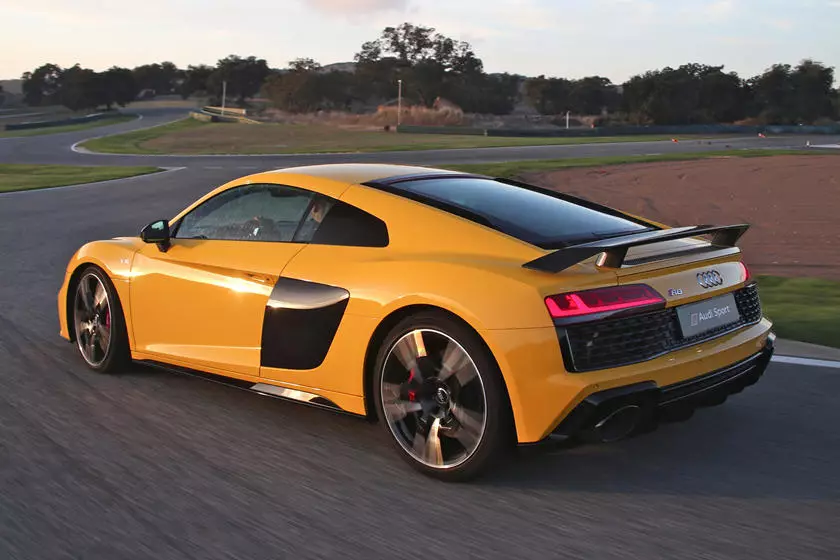 2020 Audi R8 Coupe Rear View Driving