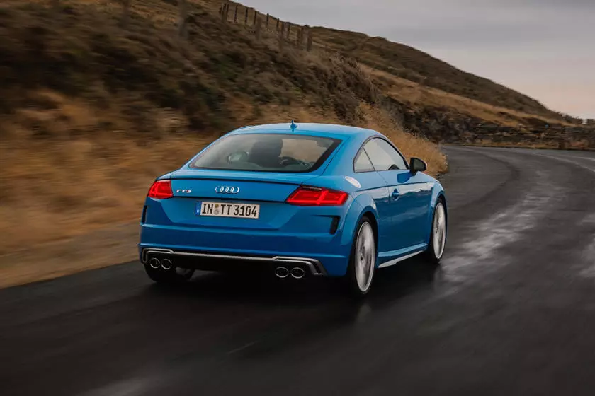 2019-2020 Audi TTS Coupe Rear View Driving