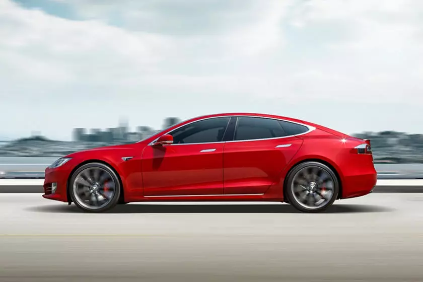 2017-2019 Tesla Model S P100D Sidovy körning