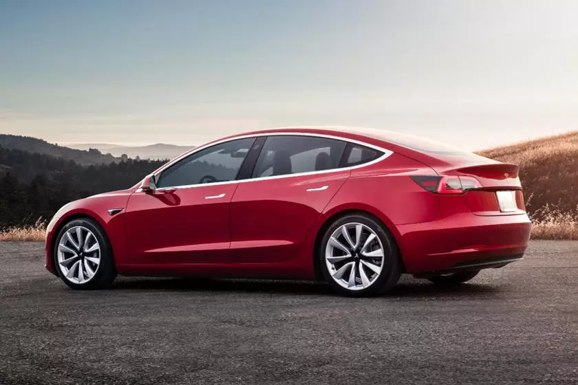 2017-2021 Tesla ماډل 3 د شا زاویه لید