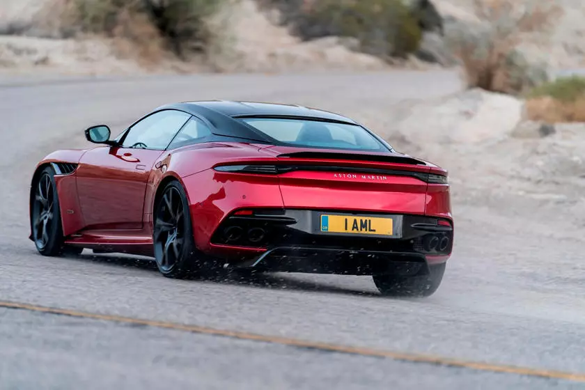 2019-2021 Aston Martin DBS Superleggera Rear View Driving