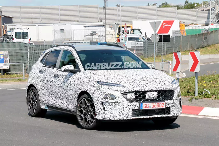 2022 Hyundai Kona N Spy Pics Front Angle View