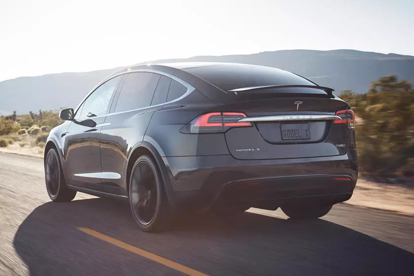 2016-2020 Tesla Model X Rear View Driving