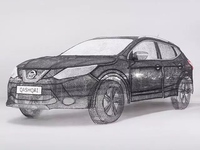 Nissan Wametengeneza Gari ya Ukubwa Kamili Yenye Pens za 3D 40970_1