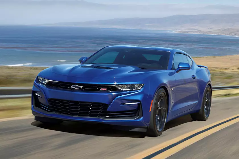 2019-2021 Chevrolet Camaro Coupe Driving Front Angle