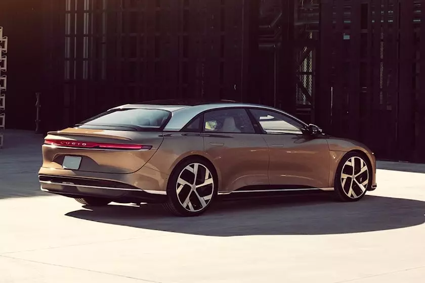 2021-2022 Lucid Air Pohľad zozadu