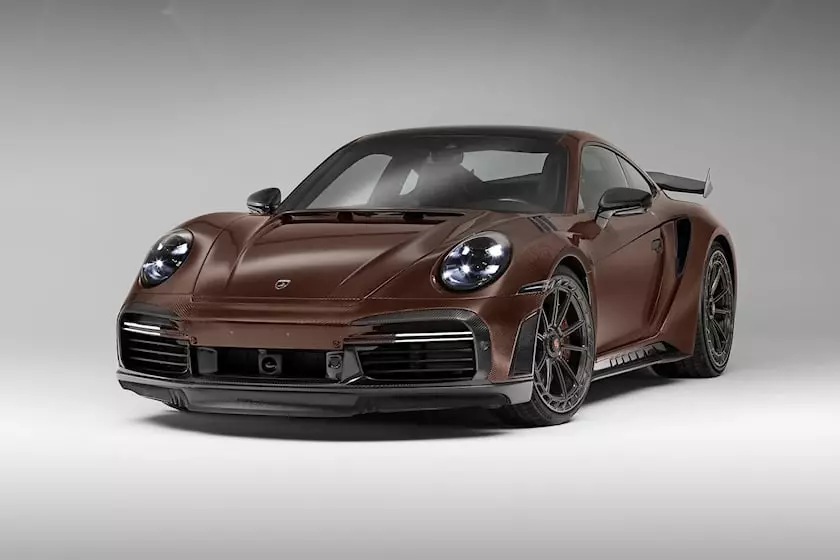 Porsche 911 Turbo S Katutup Karbon Coklat Katon Cukup Apik Kanggo Dipangan 43436_2