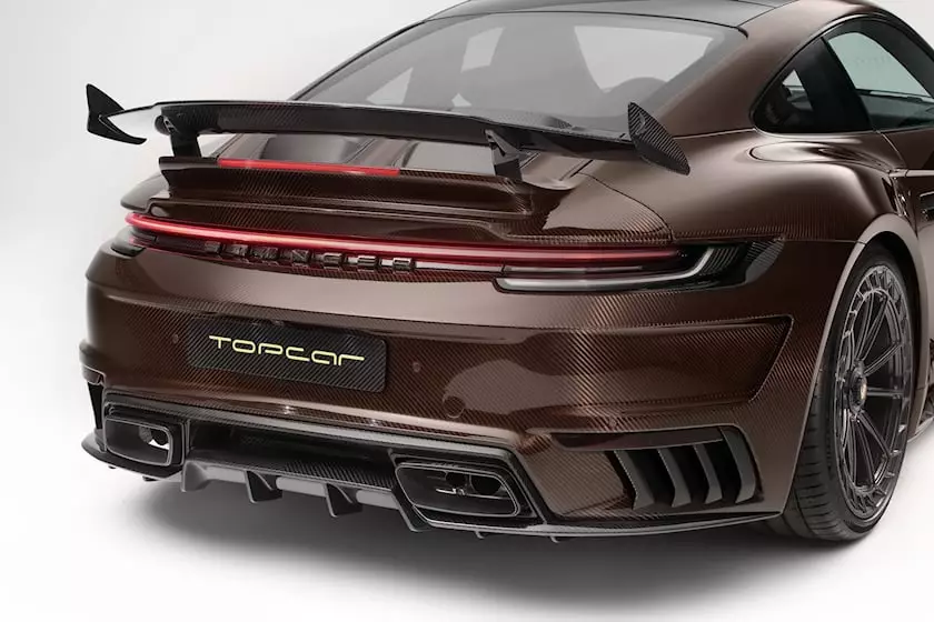 Porsche 911 Turbo S Katutup Karbon Coklat Katon Cukup Apik Kanggo Dipangan 43436_3