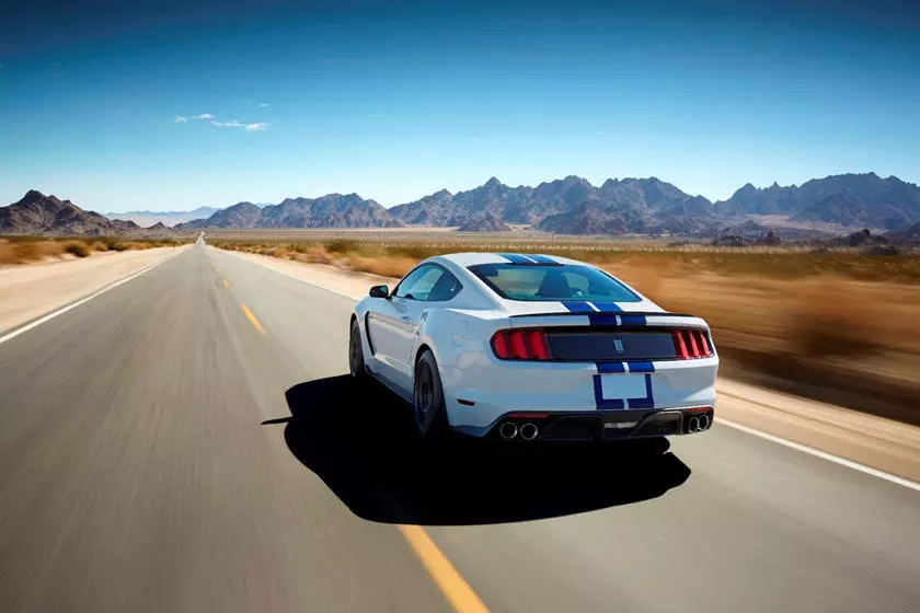 2016-2018 Ford Mustang Shelby Rear Angle in Motion