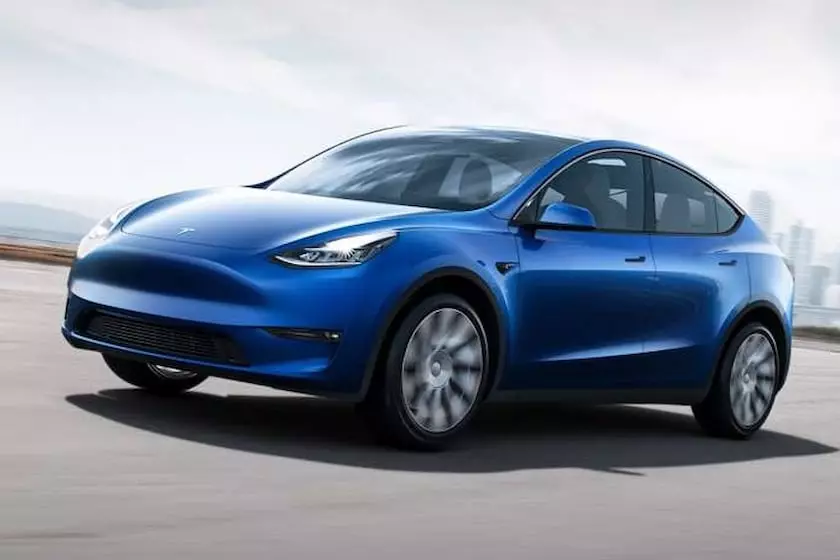 Aspecto frontal do Tesla Model Y 2020-2022