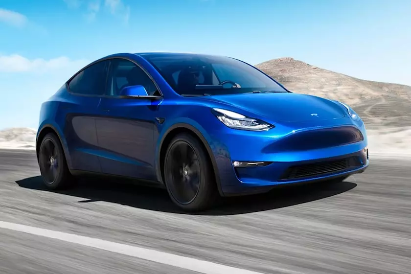 2020-2022 Tesla Model Y Front View Driving