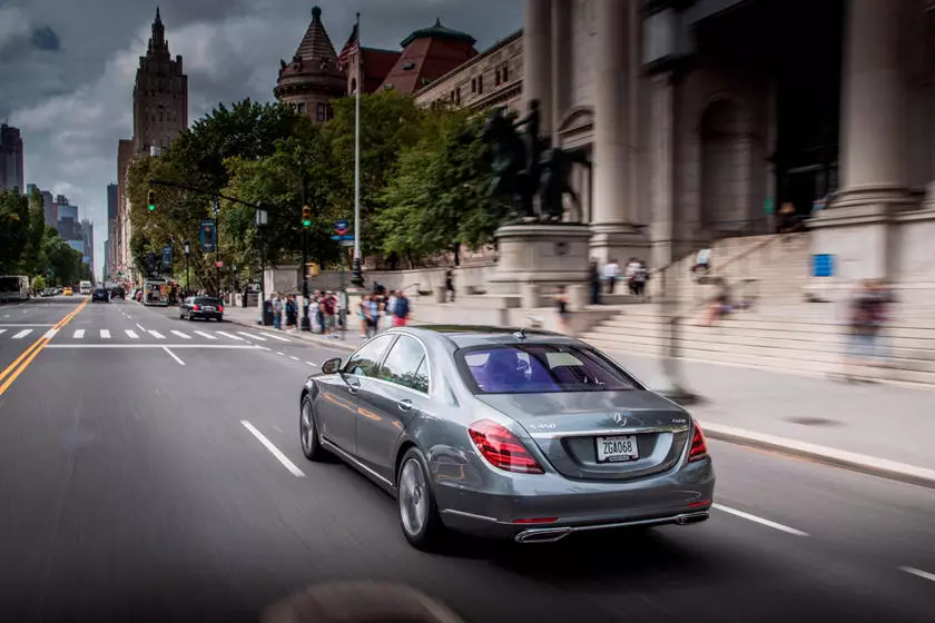 2017-2020 Mercedes-Benz S-Class Sedan Rear View Driving