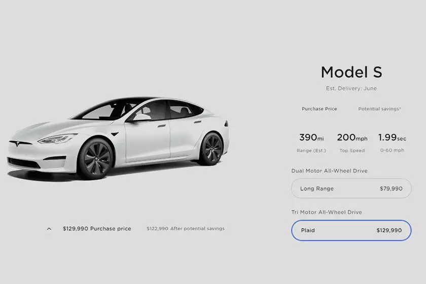 Tesla ha appena aumentato il prezzo del plaid Model S di $ 10.000 47441_4