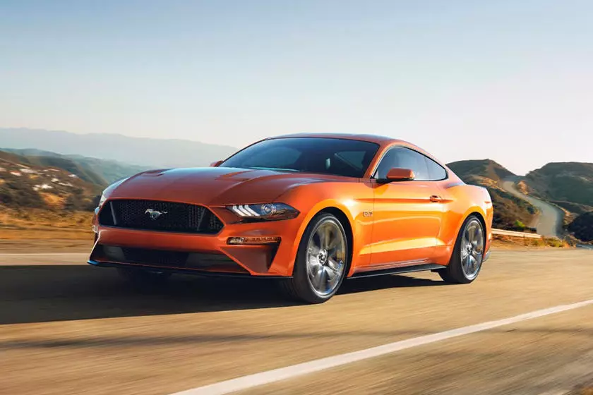 2018-2021 Ford Mustang Coupe Front View Driving