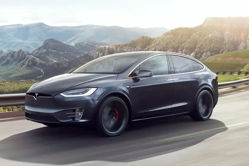 2016-2020 Tesla Model X Front View Driving