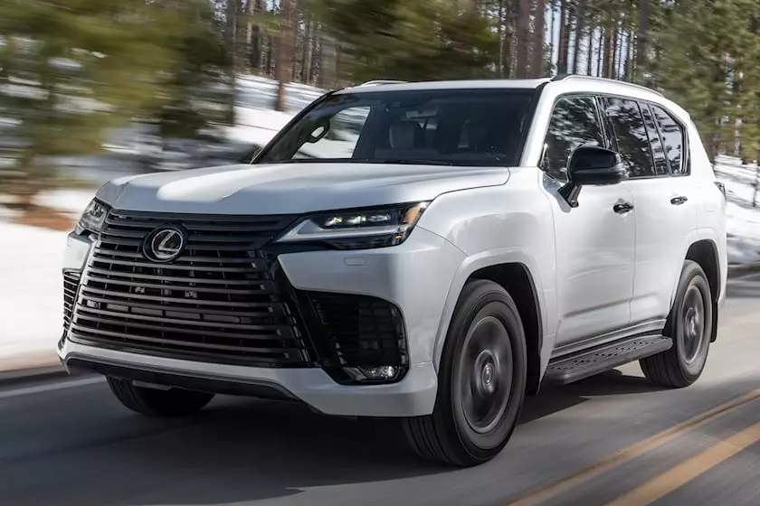 2022 Lexus LX Driving Front Angle