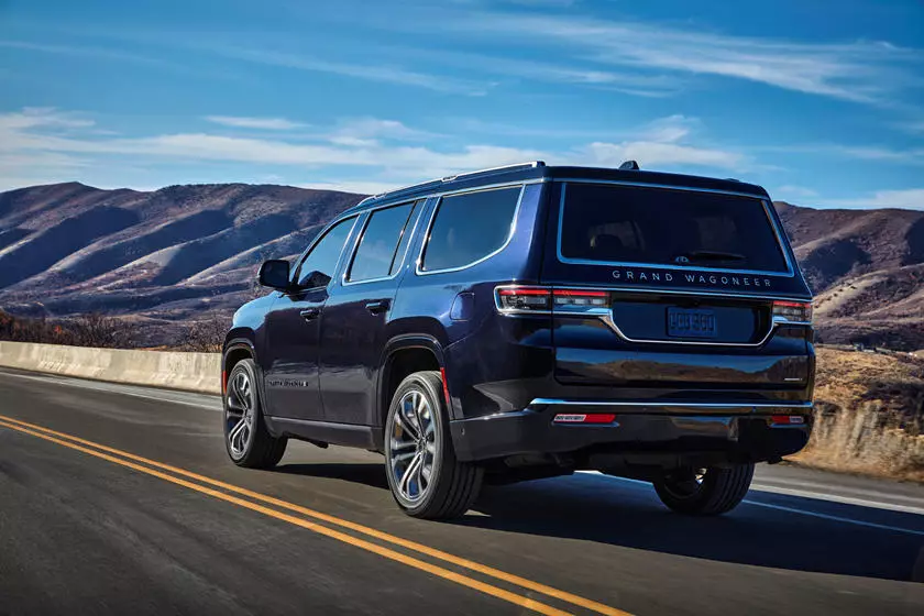 2022 Jeep Grand Wagoneer Rear View Driving