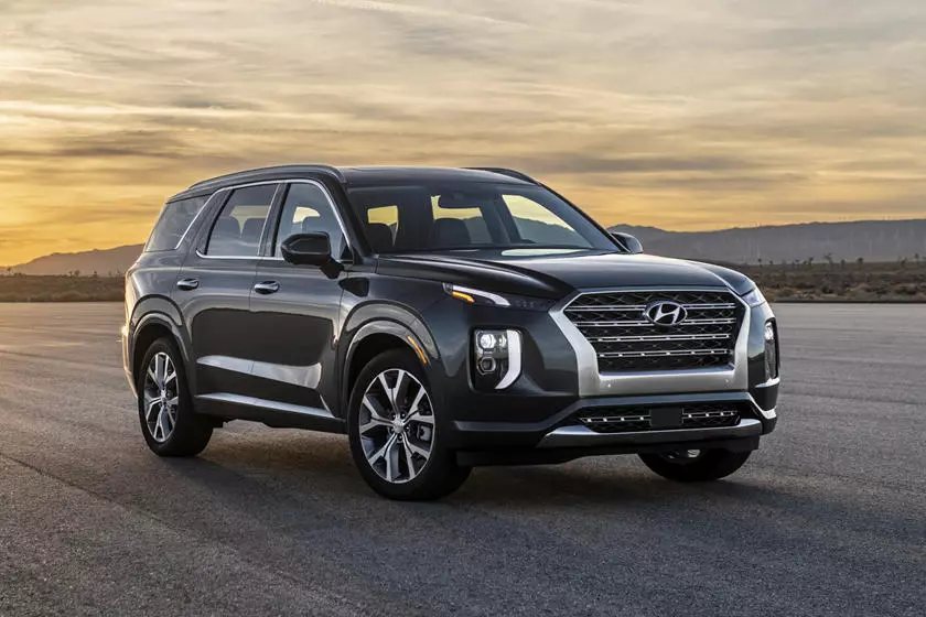 Hyundai Palisade 2020 vista frontal esquerda de três quartos