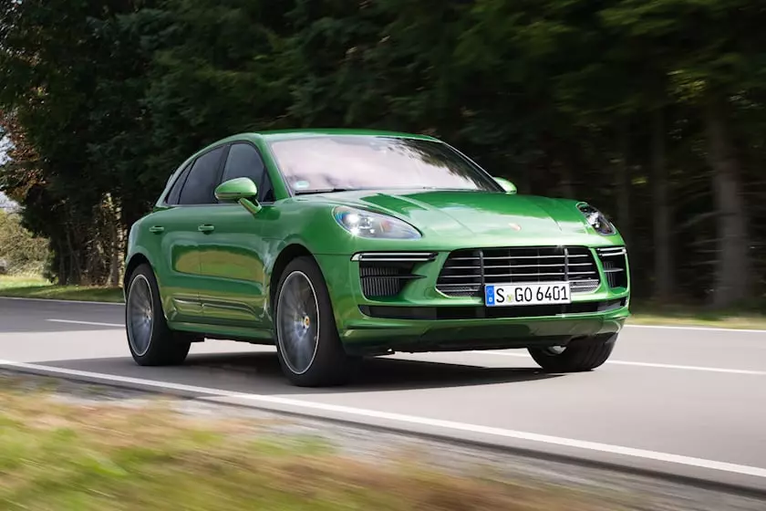 2020-2021 Porsche Macan Turbo Front View Driving