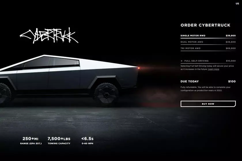 Cybertruck-ka Tesla waligiis ma iman karo halkan 57207_1