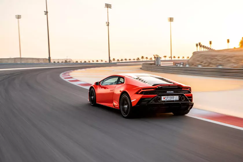 2020-2021 Lamborghini Huracan Evo Side Perspective Driving