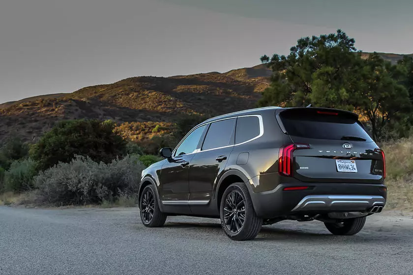 Pamje nga këndi i pasmë i Kia Telluride 2020