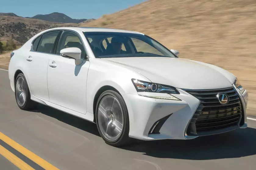 2016-2020 Lexus GS Three Quarter Front Right Side View In Motion
