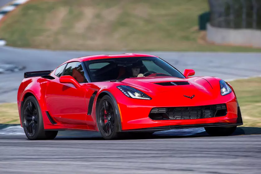 2014-2019 Chevrolet Corvette Stingray Coupe Front View Driving