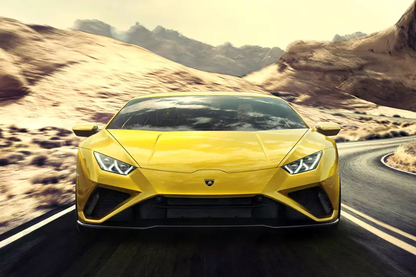 2020-2021 Lamborghini Huracan Evo ការបើកបរទិដ្ឋភាពខាងមុខ