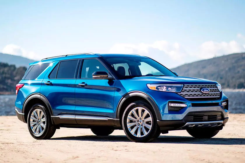 Ford Explorer Hybrid 2020-2021, вид спереди, ракурс