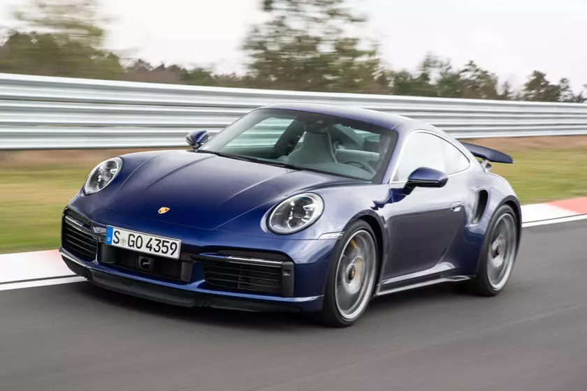 2021-2022 Porsche 911 Turbo Front View Driving