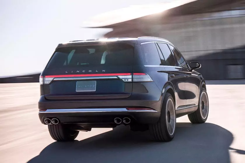 2020 Lincoln Aviator Rear View Driving