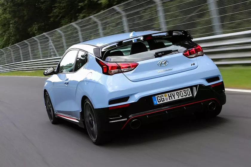 2019-2022 Hyundai Veloster N Rear View Driving