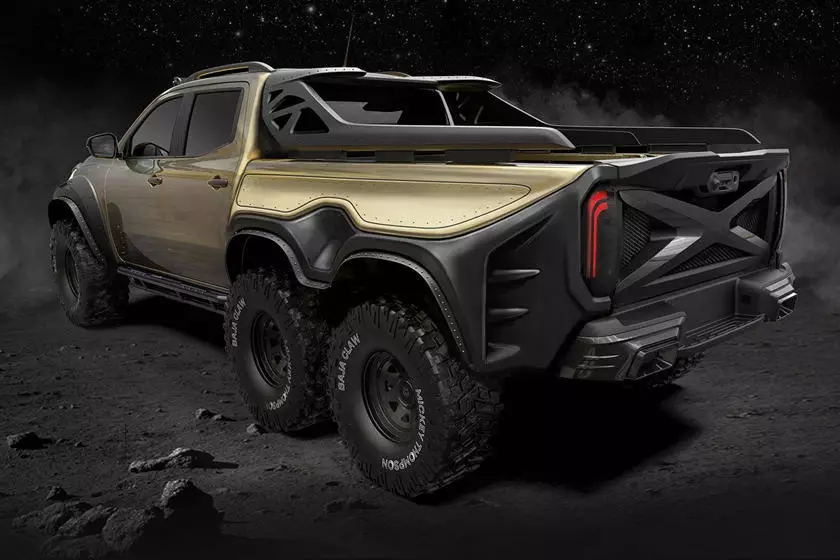 Алты дөңгөлөктүү Mercedes X-Class AMG-G63 6x6 менен согушууга даяр 68068_3