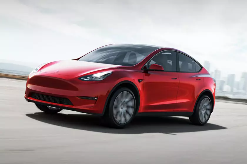 2020 Tesla Model Y Pem Hauv Ntej Saib