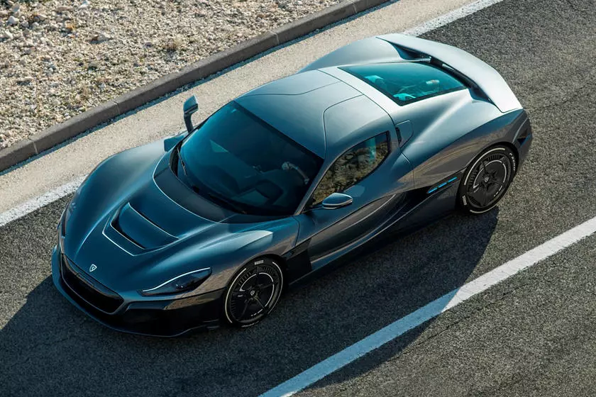 2020 Rimac C Dwa widok z góry