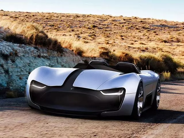 Tesla Roadster berria Errendatze Erradikaleko Diseinuan Imajinatua 74594_1