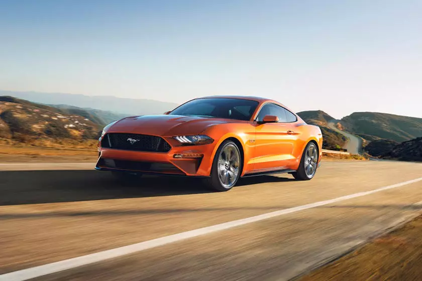 2018-2021 Ford Mustang Coupe Front View Driving